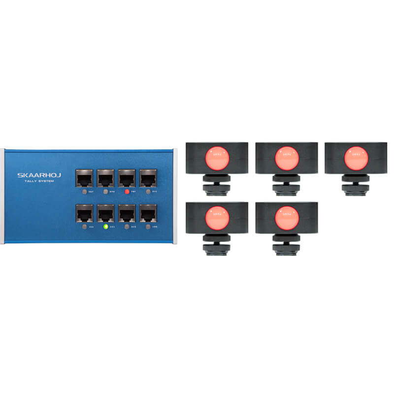 SKAARHOJ ETH-TALLY Link Tally Box System with 5x Tally Lights ETH-TALLY ...