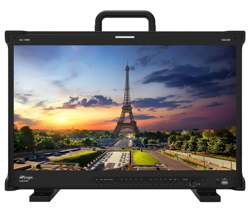 TVLogic LXM-240P-FM 24-inch 4K/UHD 12G Quad Field Monitor with Multi ...