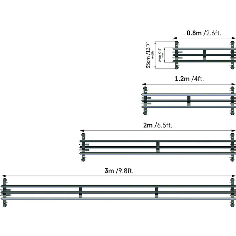 MRMC QRS-1 Rail Section 2m / 6.56ft | 3D Broadcast