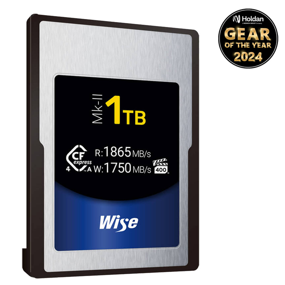 WISE CFX4-A1024M2 Mk2 1TB CFexpress 4.0 Type A Card | 3D Broadcast