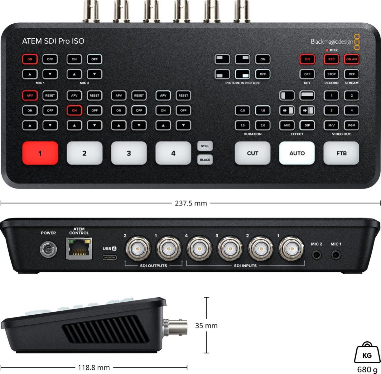 Blackmagic Design ATEM SDI Pro ISO Live Production Switcher ...