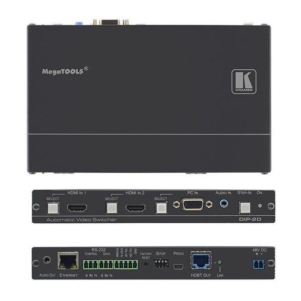 Kramer DIP-20 4K UHD HDBaseT Transmitter and Step−in Commander | 3D ...