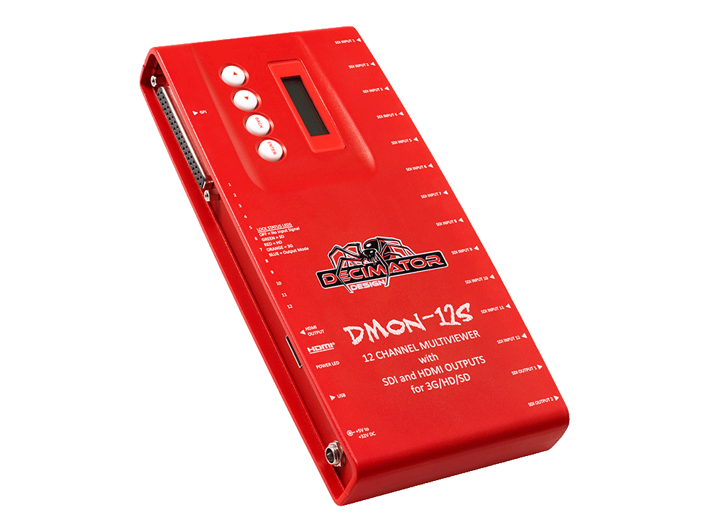 Decimator Design DMON-12S 12 channel multiviewer with SDI and HDMI ...