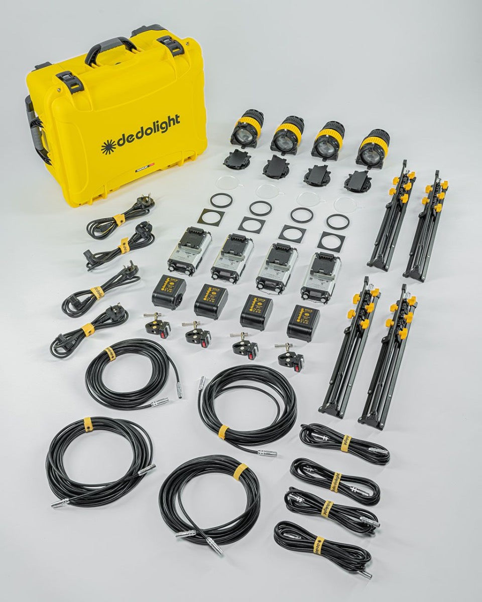 Dedolight KUKL4-COLNEO7-R 4 Head NEO COLOR 90W LED Hard Case KIT BT ...