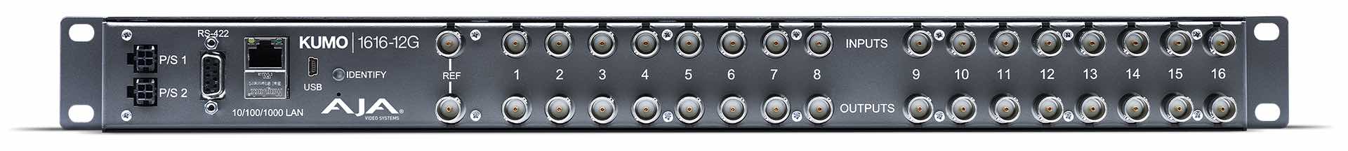 AJA KUMO 1616-12G 16x16 Compact 12G-SDI Router w/ Power Supply - KUMO ...