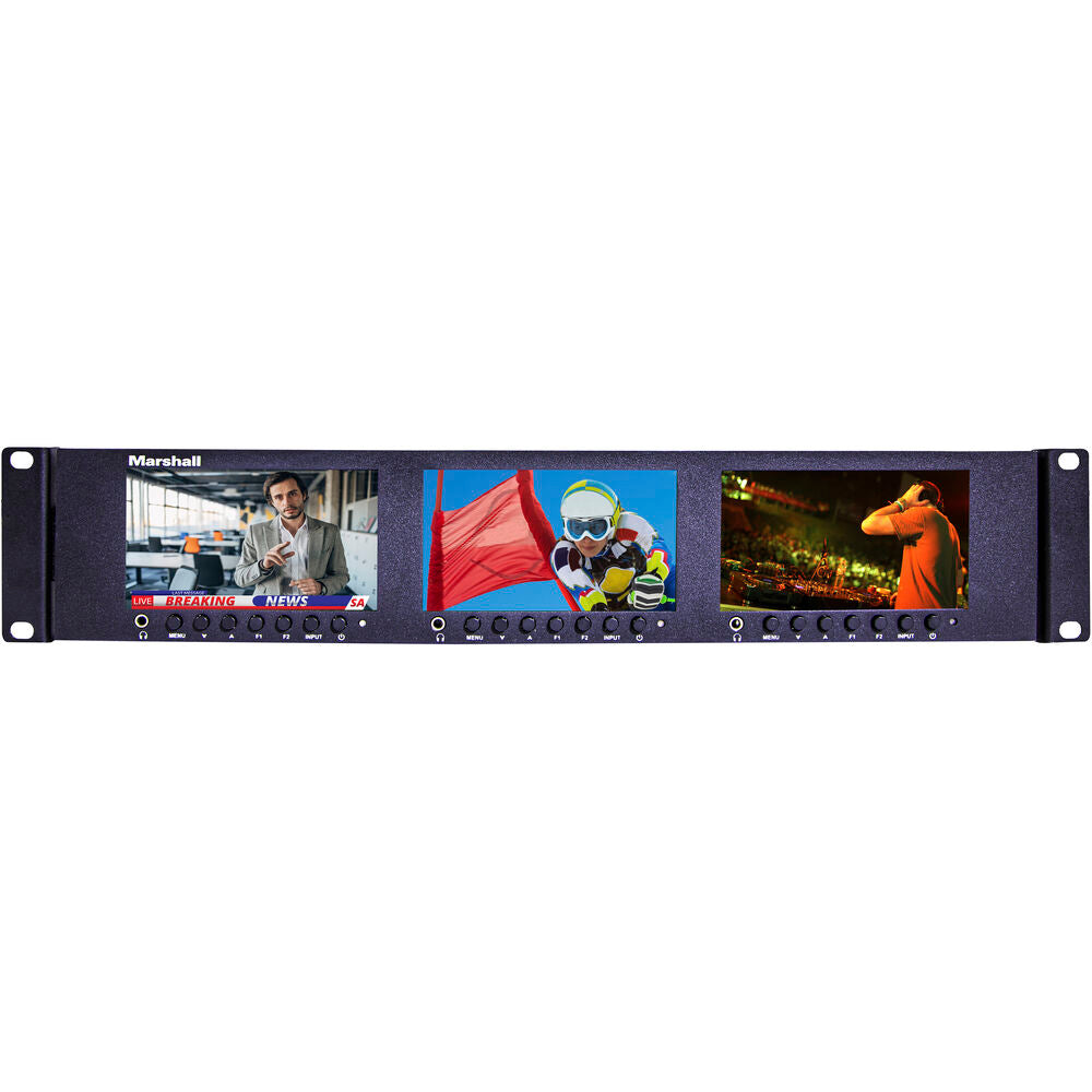 Marshall Electronics ML-503 Triple 5-inch Rackmountable Monitor with ...